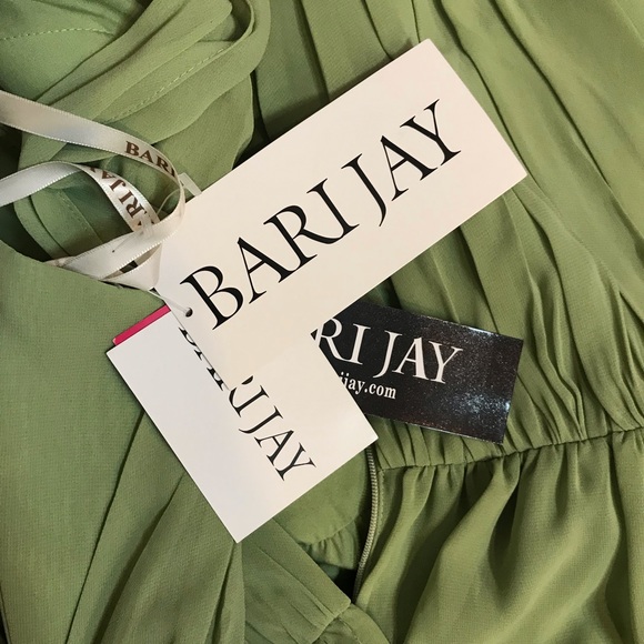 Bari Jay | Dresses | Bari Jay Sage Green Bridesmaid Formal Prom Gown ...